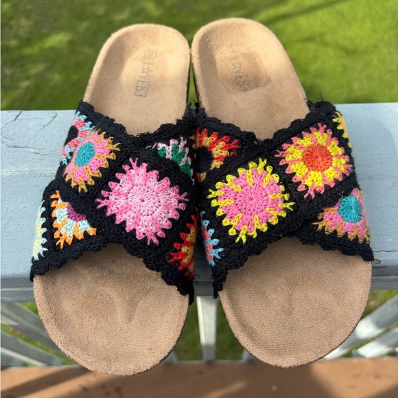 Love 83 | Shoes | Womens Crochet Slide Sandals Size 9 By Love 83 | Poshmark